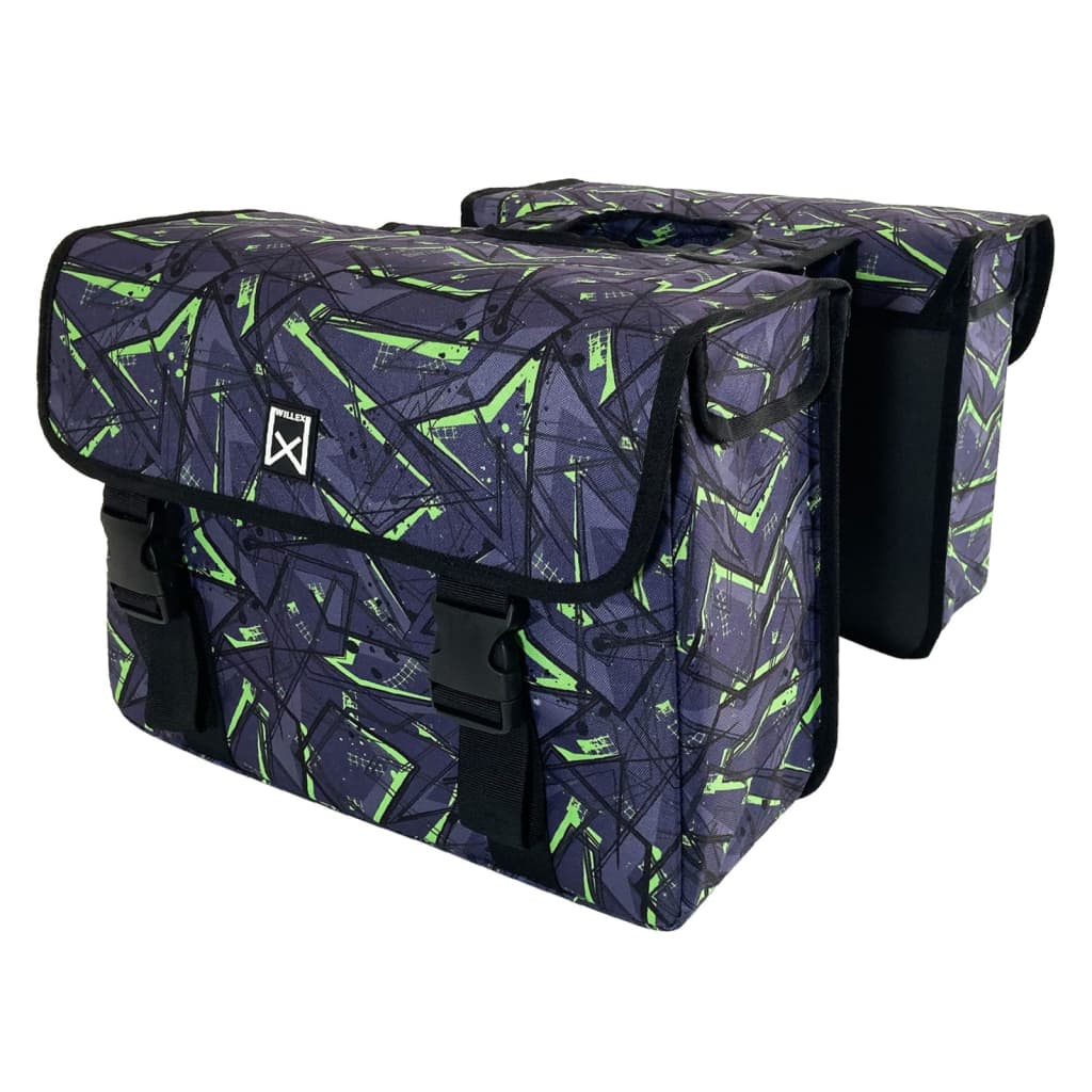 Willex Bicycle Panniers Eco 34 L Green and Purple – Berkfield Home
