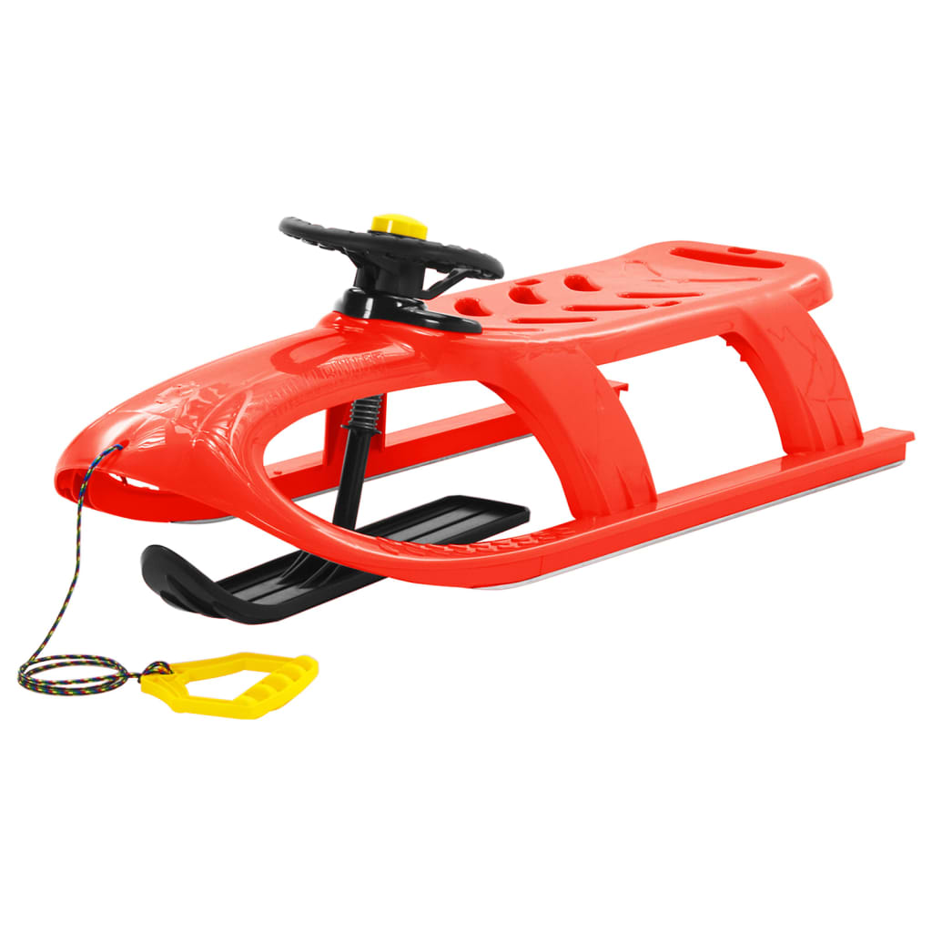 Berkfield Sledge with Wheel Red 102.5x40x23 cm Polypropylene ...