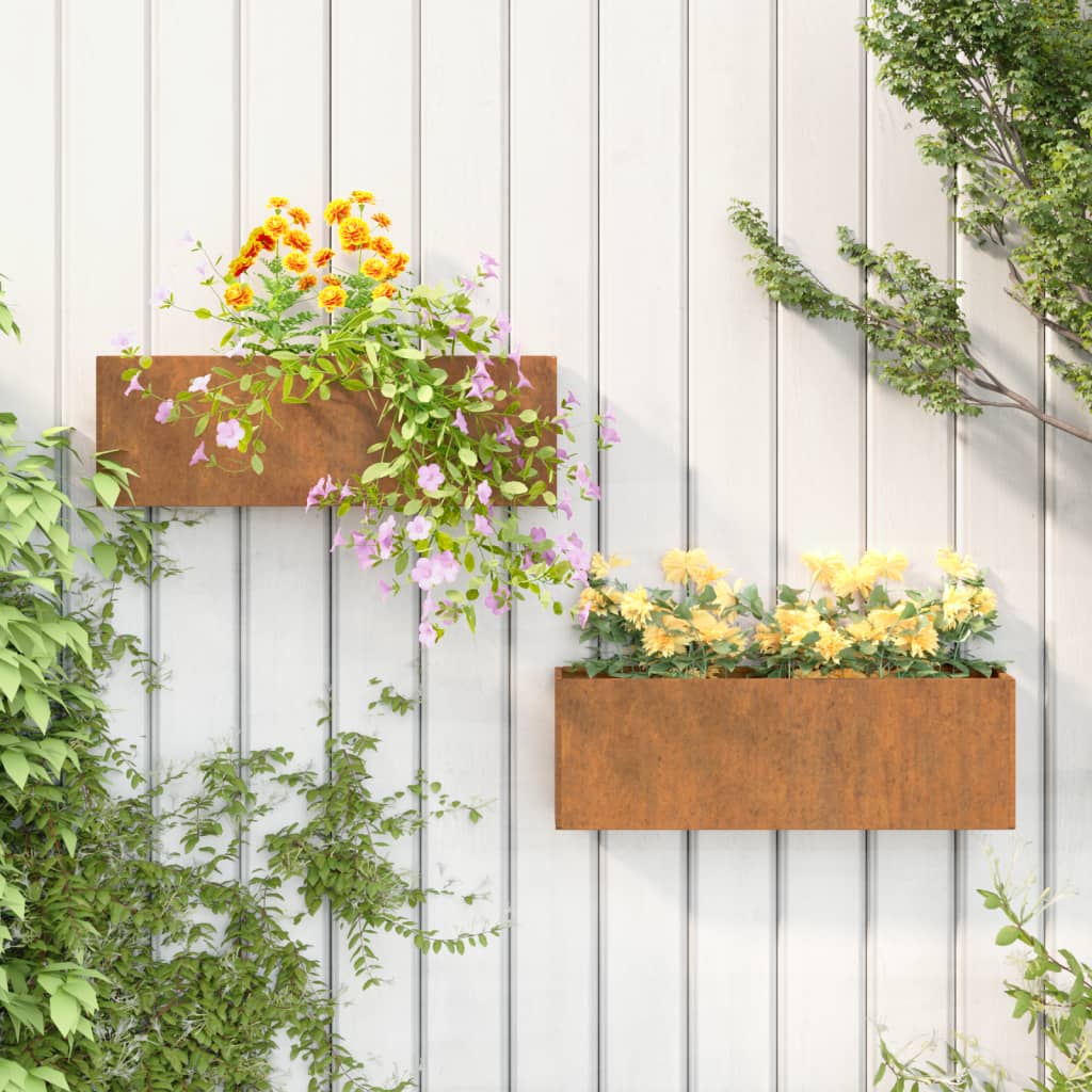 Wooden Wall Flower Boxes